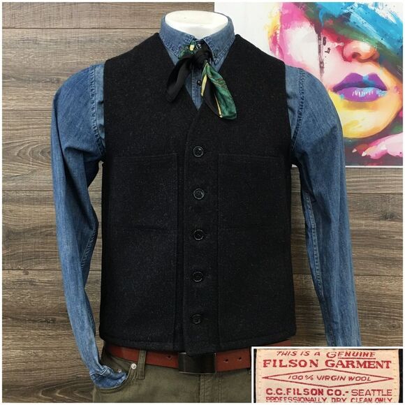 Filson | Suits & Blazers | Vintage Filson Mackinaw Vest Mens Size 4 ...